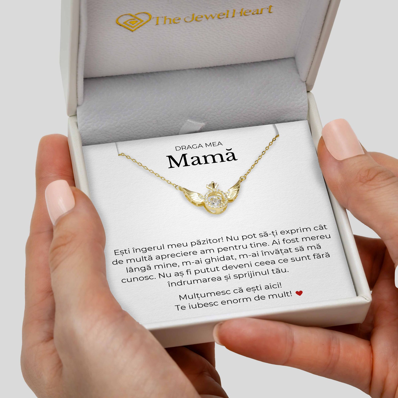 Colier Pentru Mamă | Cadou Cu Mesaj | Colier Aur 14K – The Jewel Heart